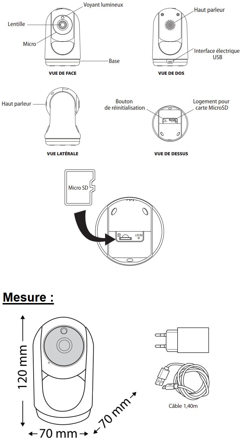 Lexman : Caméra intérieure - Fiche produit – Enki