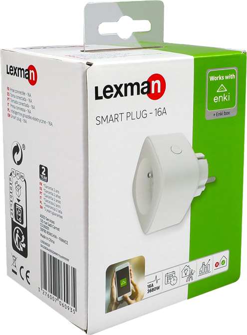 Lexman : Enchufe conectado 16A - Ficha de producto – Enki
