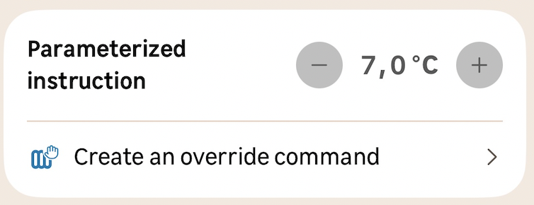 Override on my heating equipment – Enki